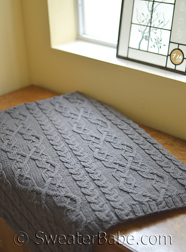 Ravelry: #204 Threaded Cables Throw pattern by SweaterBabe