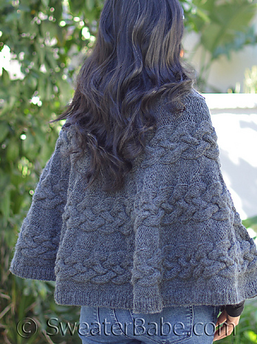 Ravelry: #261 Chunky Cable Poncho pattern by SweaterBabe