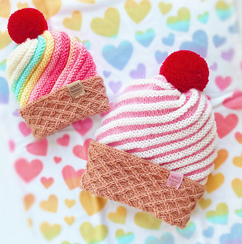 Ravelry: Ice Cream Hat (knit) pattern by Sweet Beanies Boutique