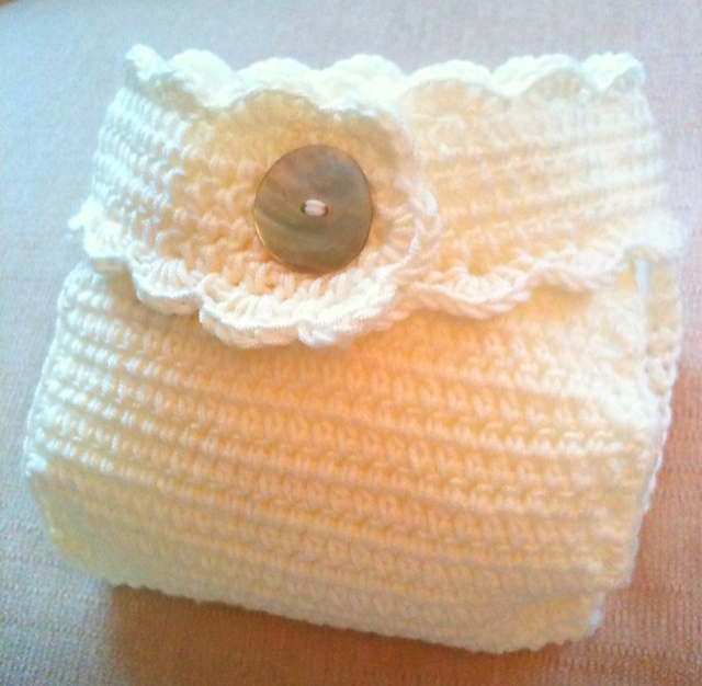 Ravelry: 0023 - Newborn Scalloped Diaper Cover pattern by Colbell Patterns