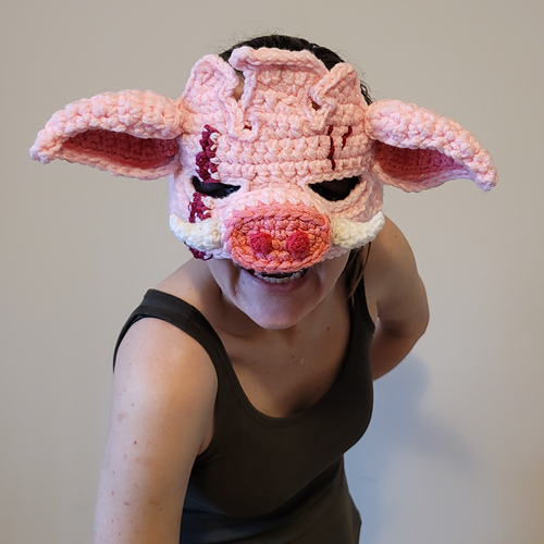 Ravelry: Zombie Pig Halloween Mask pattern by Jen Knight