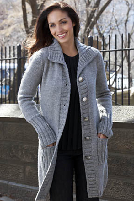 Ravelry: Giada Rib-Edged Coat pattern by FDC Design Studio