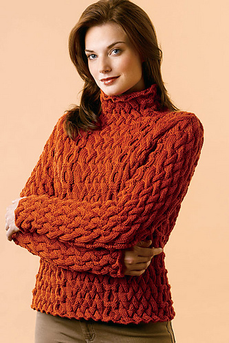 Ravelry: Cabled Pullover pattern by Irina Poludnenko
