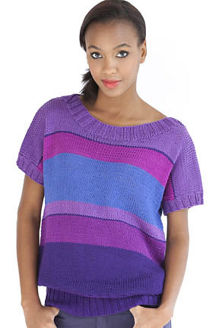 Ravelry: Ultra Violet Color Block Top pattern by Vladimir Teriokhin
