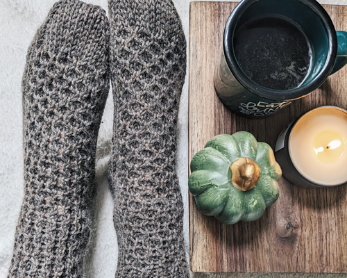 Ravelry: Autumn Bramble Cabin Socks pattern by Dayna Dyer