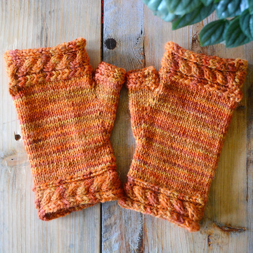 Ravelry: Twisted Rope Fingerless Mittens pattern by Talena Winters