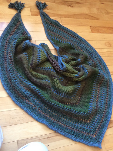 Ravelry: Cozy Striped Shawl pattern by Kara Gunza