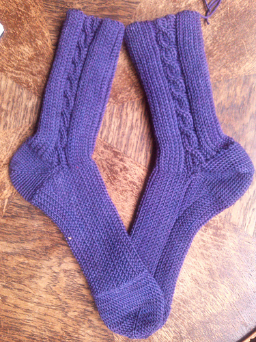 Ravelry: Cabled slip stitch socks pattern by Anna Lindmark