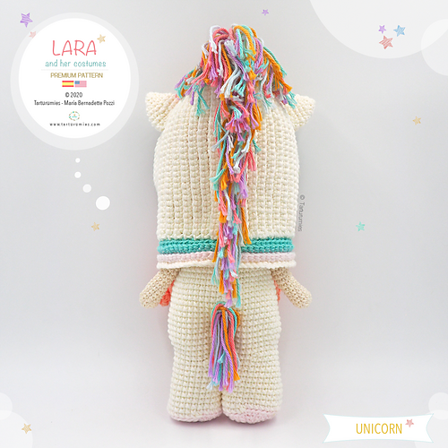 Ravelry: Amigurumi Lara Doll: Bunny Unicorn Dinosaur pattern by Tarturumies