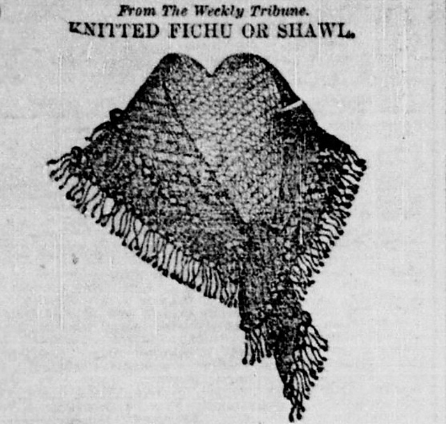 Ravelry: Knitted Fichu or Shawl pattern by New York Tribune