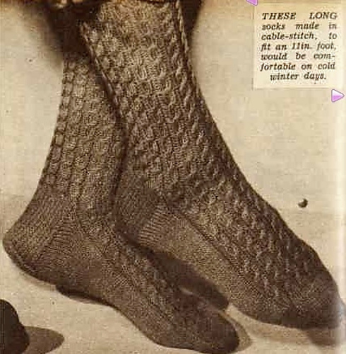 Ravelry: Long Socks... for Winter Warmth pattern by Australian Women's ...