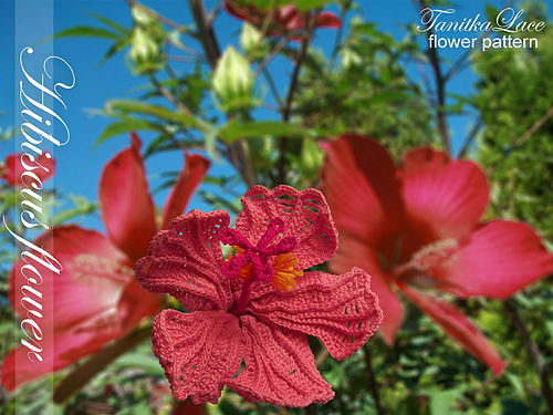 Ravelry: Tashatan740's Pattern Hibiscus Crochet Flower How to make flower