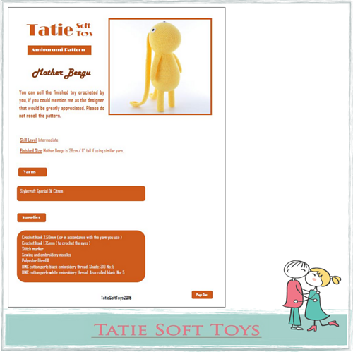 Ravelry: Large Beegu Amigurumi pattern by Tatie