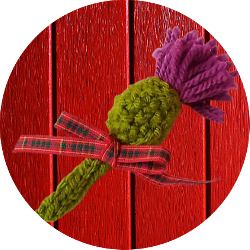 Ravelry: Free Thistle Brooch pattern by Susan Cowper
