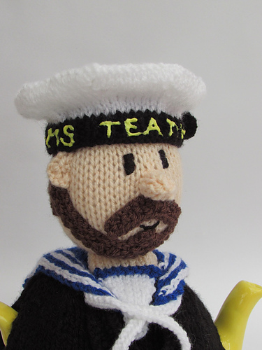 Ravelry: Royal Navy sailor tea cosy pattern by Susan Cowper