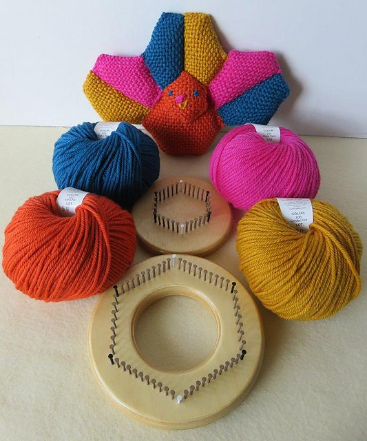 Ravelry: TexasGabi's TURTLE Hexagon Pin Looms: Turkeys