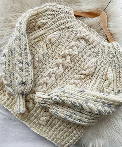 Ravelry: Cables And Brioche Sweater pattern by Melanie Reinert