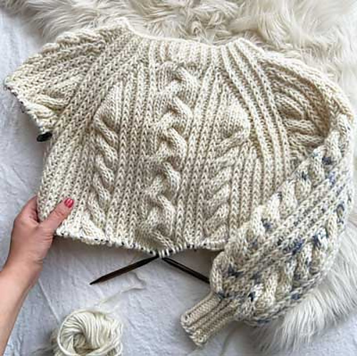 Ravelry: Cables And Brioche Sweater pattern by Melanie Reinert