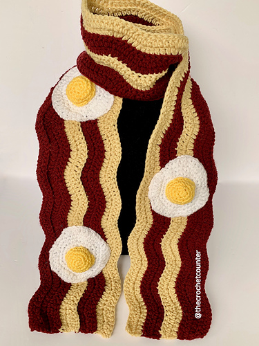 Ravelry: Bacon and Eggs Scarf pattern by Rhonda Therrien