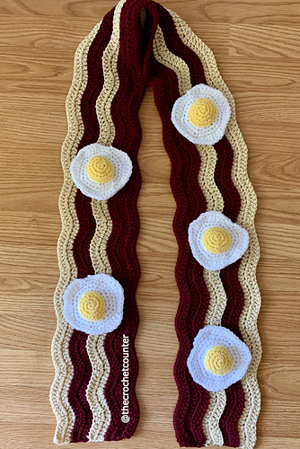 Ravelry: Bacon and Eggs Scarf pattern by Rhonda Therrien