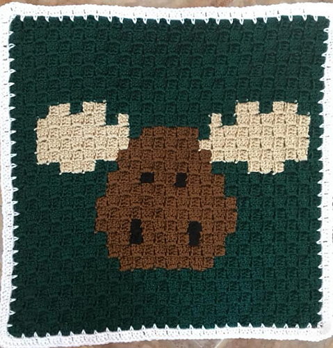 Ravelry: C2C Moose Square pattern by Michael Sellick