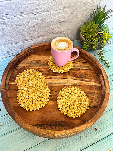 Ravelry: Sunshine Forever Coasters pattern by The Crochet Fix