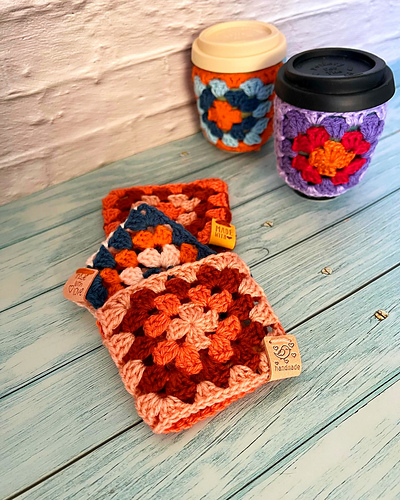 Ravelry: Granny Stash Buster Cup Cosy pattern by The Crochet Fix