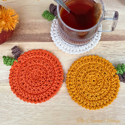 Ravelry: Pumpkin Patch Coasters pattern by The Crochet Village