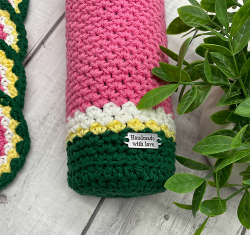 Ravelry: Watermelon Wine Cozy Set pattern by The Crochet Village
