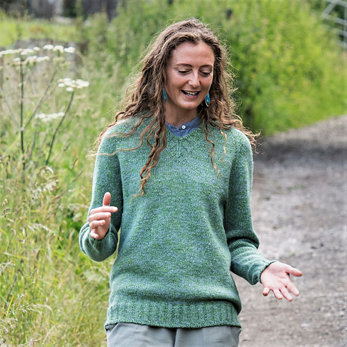 Ravelry: One Sweater V-Neck pattern by Becky Baker