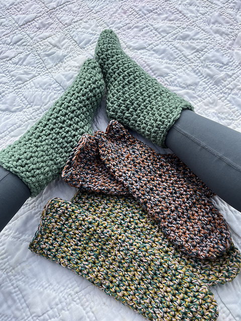 Ravelry: Crochet Slipper Socks pattern by Amy Kate Sutherland