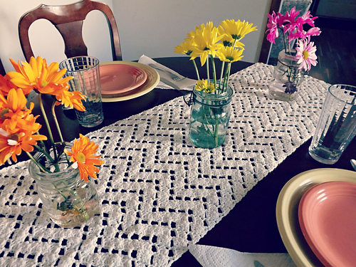 Ravelry: Vintage Chevron Table Runner pattern by The Cotton Road Designs