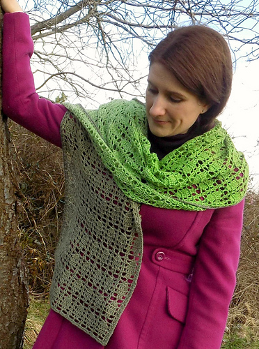 Ravelry: Leafy Boughs Wrap pattern by Heather C Gibbs (KCACO.UK)