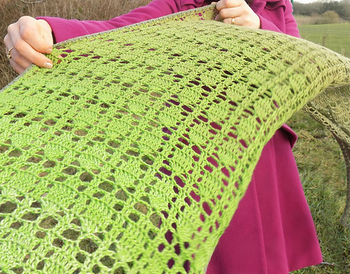 Ravelry: Leafy Boughs Wrap pattern by Heather C Gibbs (KCACO.UK)