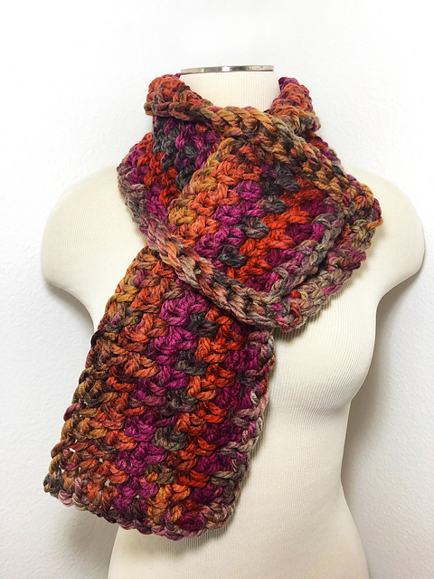 Ravelry: Bountiful Pull Through Scarf pattern by Pam Grice