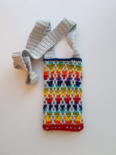 Ravelry: Mosaic Crochet Rainbow Phone Holder pattern by Maxine Gill