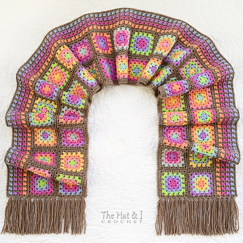 Ravelry: Granny's Square Dance Scarf pattern by Marken of The Hat & I