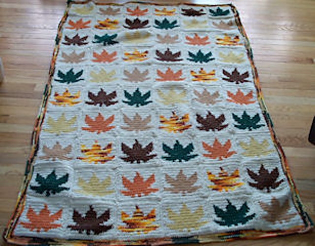 Ravelry: Maple Leaf Afghan pattern by Marshall Cavendish Ltd.