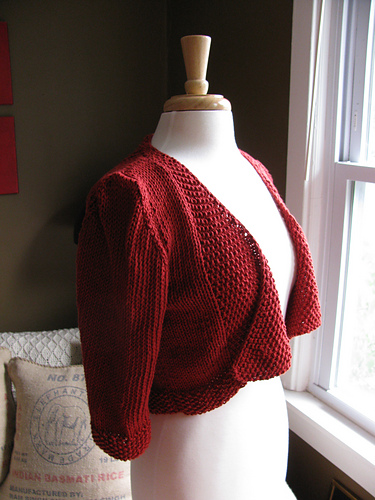 Ravelry: Twin Leaf Lace Cardi--with seed stitch trim pattern by The ...