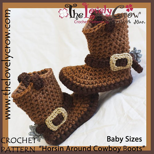 Ravelry: Horsin Around Cowboy Boots pattern by Elizabeth Alan