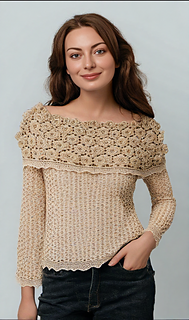 Ravelry: Blouse Sweater "Roses" pattern by ThePoshCrochet