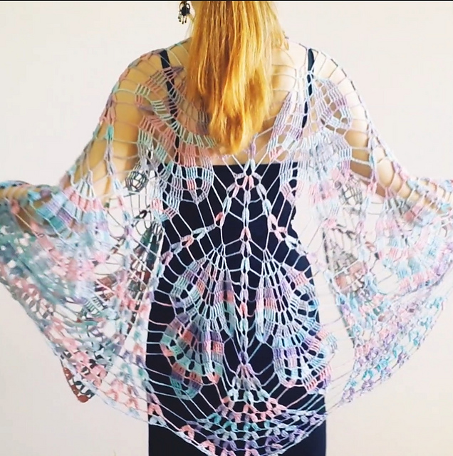 Ravelry: A Piecful shawl wrap. pattern by ThePoshCrochet