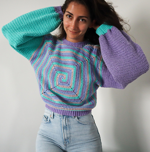 Ravelry: The Swirly Sweater pattern by Michelle Greenberg