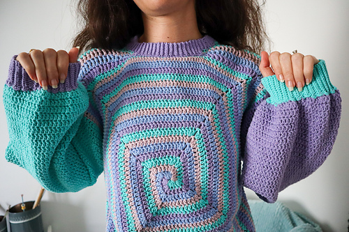 Ravelry: The Swirly Sweater pattern by Michelle Greenberg
