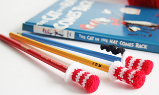 Ravelry: Cat in the hat pencil toppers pattern by The Yarnstache