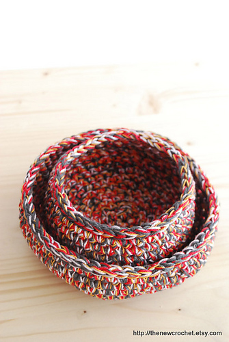 Ravelry: Multi-colored bowls pattern by The New Crochet