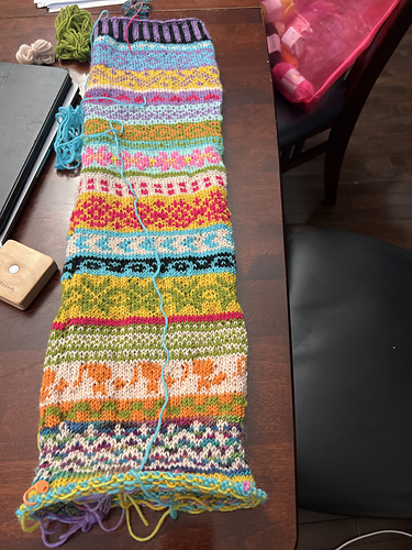 Ravelry: My colorful fair isle scarf pattern by Aletta Boleyn