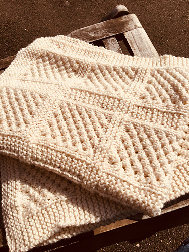 Ravelry: Lace Panel Blanket pattern by Knit Sew Make