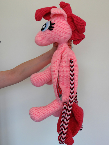 Ravelry: Pinkie Pie Backpack pattern by Jess Jones