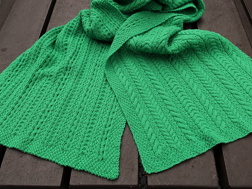 Ravelry: Irish Moss And Cables Shawl pattern by Svetlana Kolesova